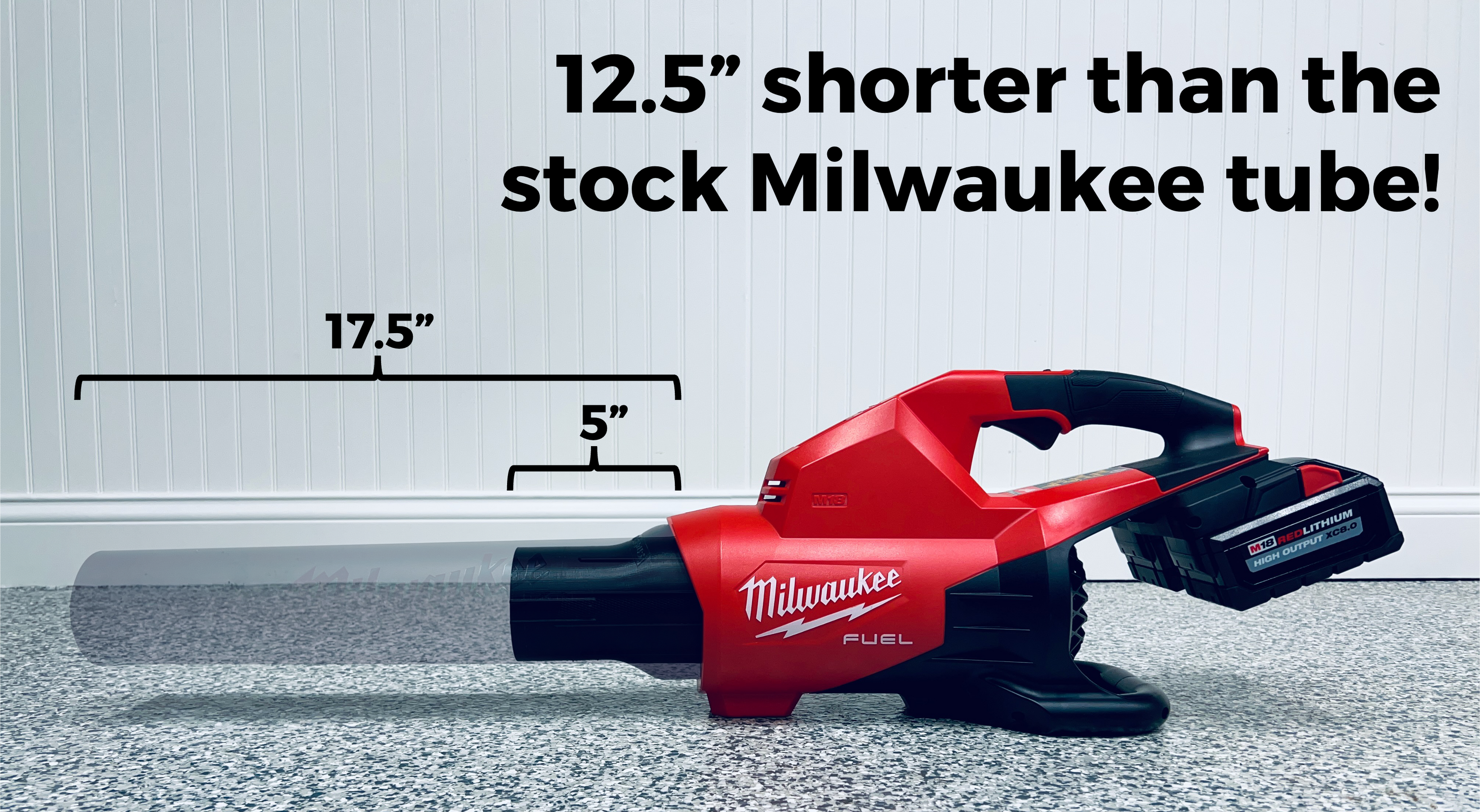 STUBBY® Nozzle Adapter for Milwaukee M18 FUEL Dual Battery Leaf Blower ...