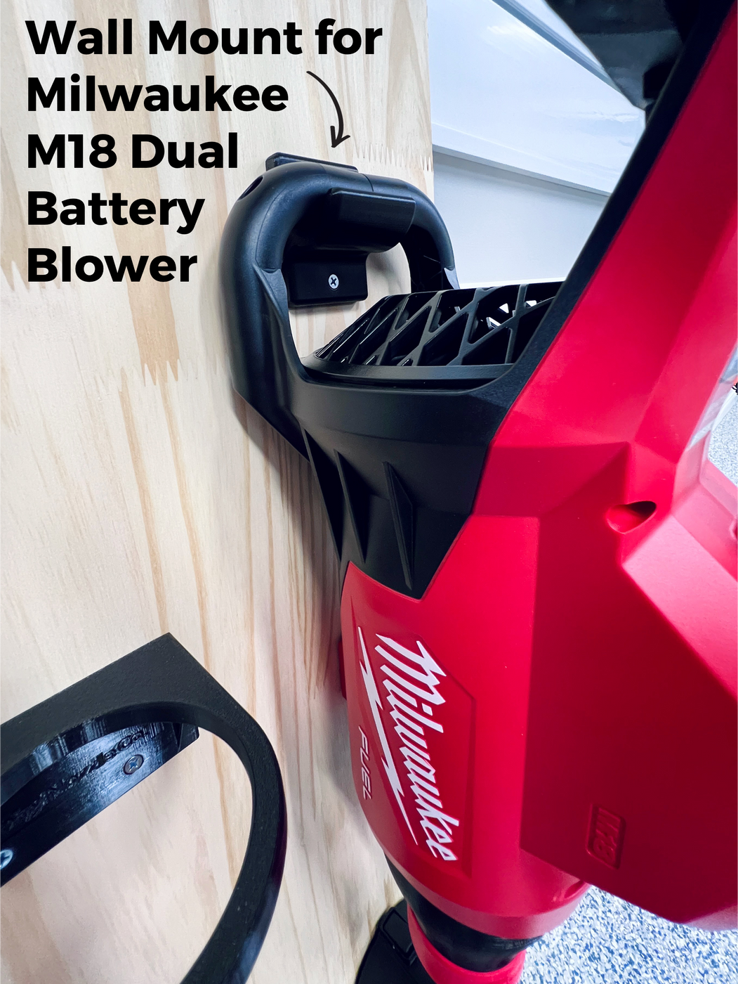 Wall Mount Kit for Milwaukee M18 FUEL Dual Battery Leaf Blower (2824-2 ...